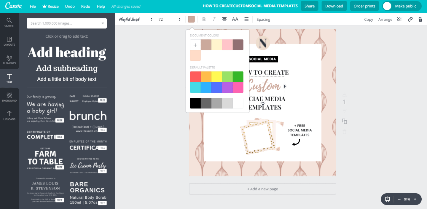 How To Create Custom Social Media Templates + FREE Social Media Pack ...